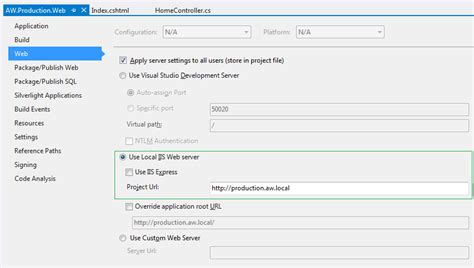 Building Adventure Works Setting Up Iis With Aspnet Web Project