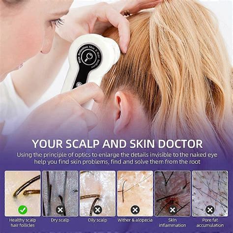 Hakelai 7 Inch Lcd Scalp Detector Digital Hair Skin Analyzer Microscope