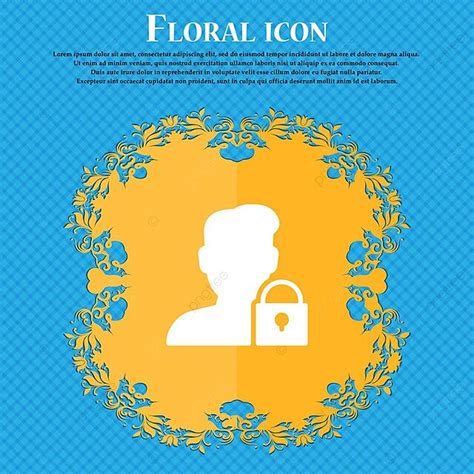 block user icon in blue floral design vector vector icon user head png and vector with