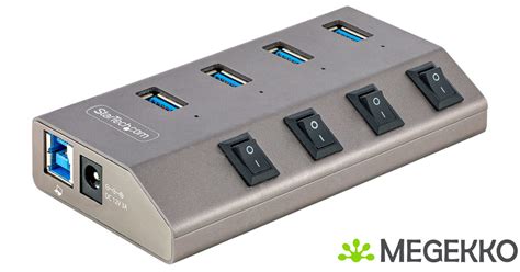 Megekko Nl StarTech Com 4 Port Self Powered USB C Hub Met Individuele O