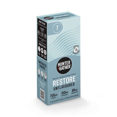 Restore Electrolytes Unflavoured X7 Hunter And Gather Handb