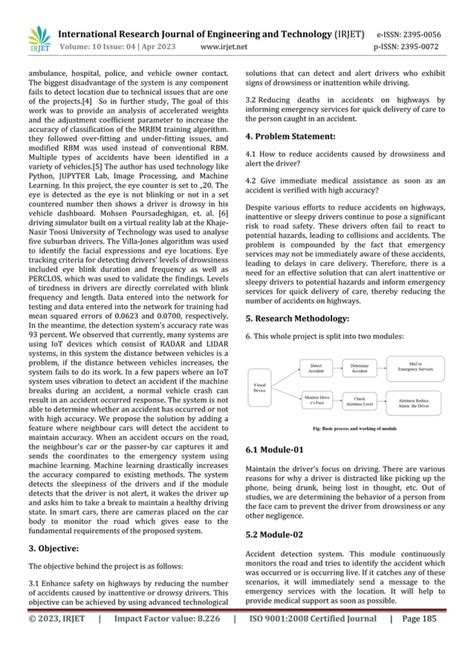 Road Safety By Detecting Drowsiness And Accident Using Machine Learning Pdf