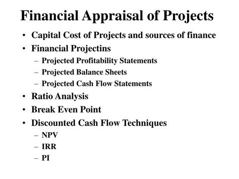 Ppt Project Appraisal Powerpoint Presentation Free Download Id 3124690