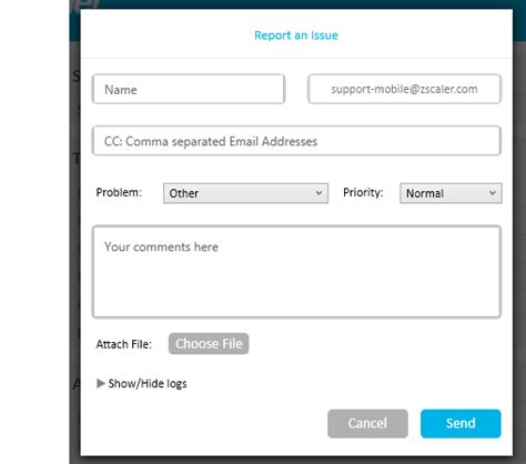 Reporting An Issue With The Zscaler App Windows Zscaler