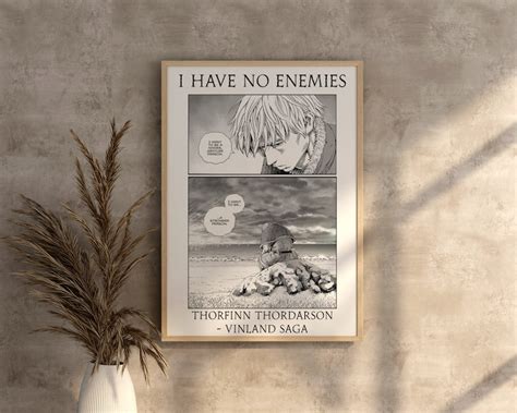 Póster De La Saga Vinland Arte Manga De Thorfinn No Tengo Enemigos