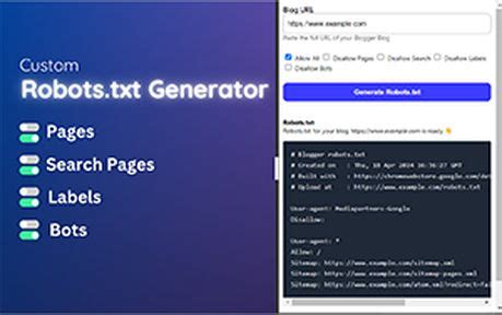 Blogger Free Custom Robots Txt Generator Extension Opera Add Ons