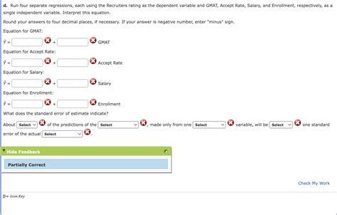Solved Run Four Separate Regressions Each Using The