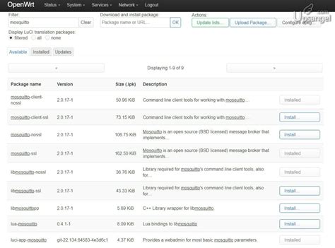 openwrt上安裝和使用mqtt broker和client by upsangel