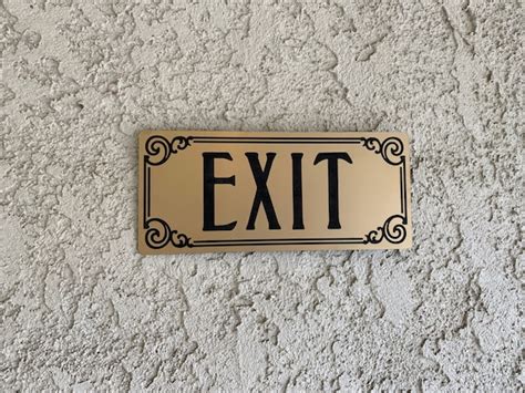 Exit Sign Etsy