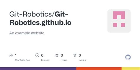 Github Git Roboticsgit An Example Website