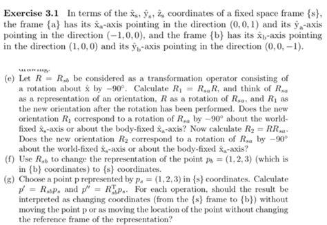 Solved Exercise 3 1 In Terms Of The Ks Ys Z Coordinates Of