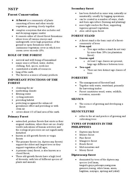 Nstp Midterm Notes 3 Pdf Forests Trees