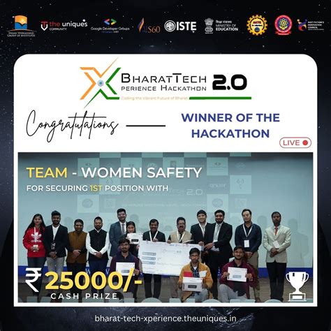🏆 Bharattech 20 Celebrating Our Hackathon Champions 🚀 After Days Of Innovation Coding And