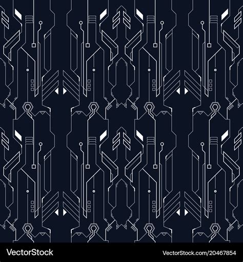 Abstract Tech Line Pattern Royalty Free Vector Image