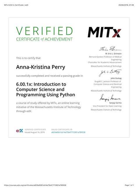 Mitx 6001x Certificate Edx Pdf