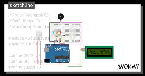 monitoring suhu dan kelembapan tertentu wokwi esp32 stm32 arduino