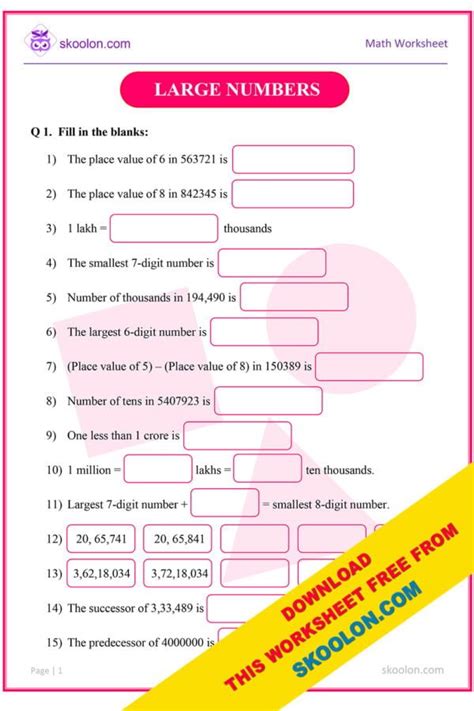 Large Numbers Class 4 Archives