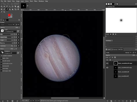 Remove Border On Planet Gimp Photoshop Major Minor Planetary Imaging Cloudy Nights