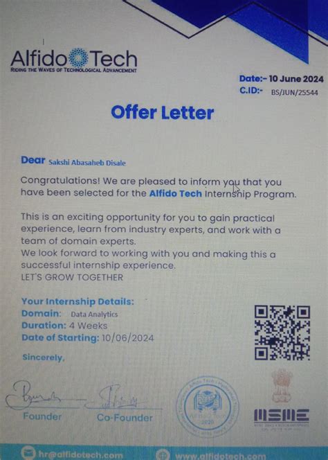 Sakshi Disale On Linkedin Alfidotech Alfido Dataanalyst