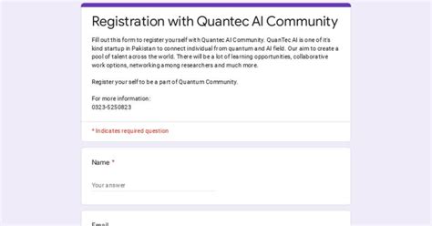 Malik Inam Ur Rehman On Linkedin Registration With Quantec Ai Community
