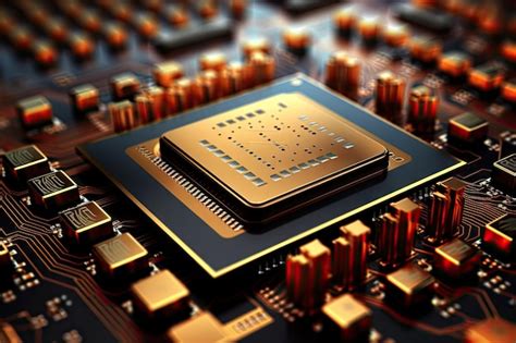 premium ai image macro photography of the cpu s gold pins microchip