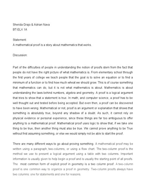 Mathematical Proof Pdf Mathematical Proof Mathematics