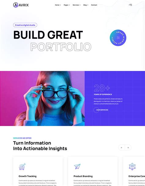 Avrix Digital Agency Portfolio Wordpress Theme