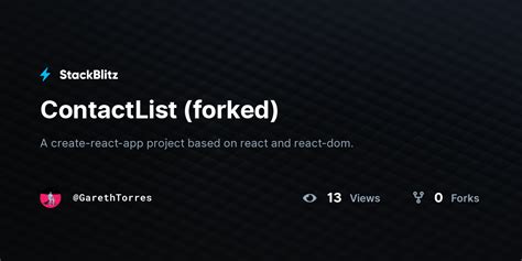 Contactlist Forked Stackblitz