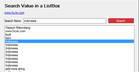 Vbnet Tutorial How To Searchfillter Items In A Listbox Kode Ajaib