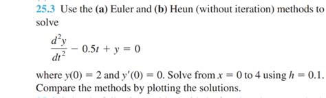 [solved] solve part a using excel 25 3 use the a euler