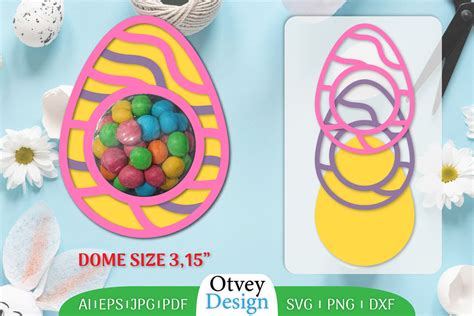 Happy Easter Candy Dome Svg Candy Hold Graphic By Otvey Design · Creative Fabrica
