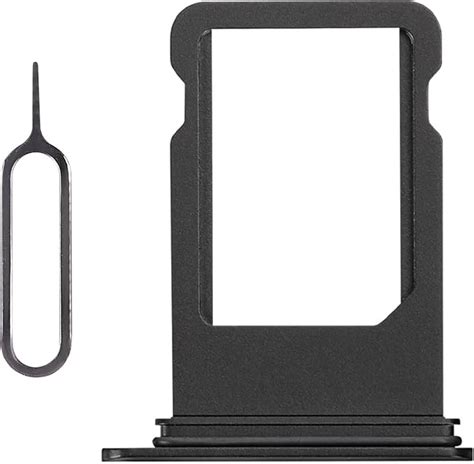 Risidamoy Black Single Sim Card Slot Tray Replacement For