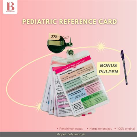 Pediatric Reference Card Mmn Shopee Philippines