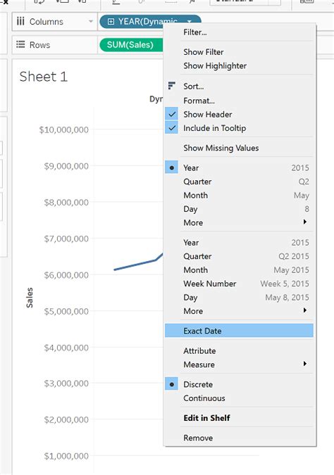 creating a dynamic date field in tableau — onenumber