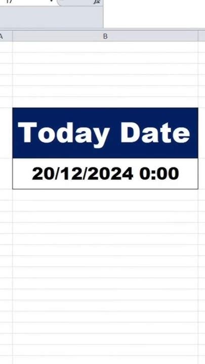 Today Date Formula Excel Formula Youtube