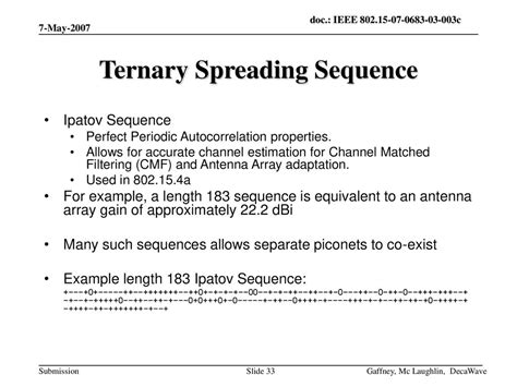 7 May 2007 Project Ieee P Working Group For Wireless Personal Area