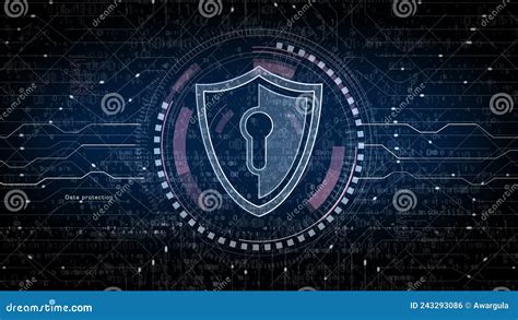Cyber Security And Digital Network Protection Symbol Loop Digital Concept Stock Footage Video