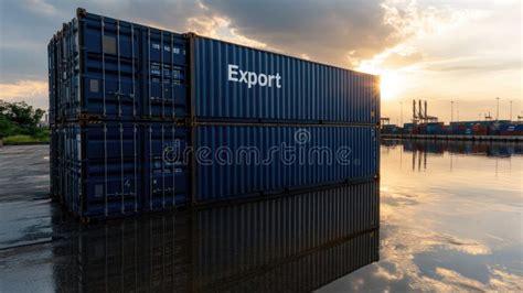 Export Container Sturdy Shipping Box Labeled Export International