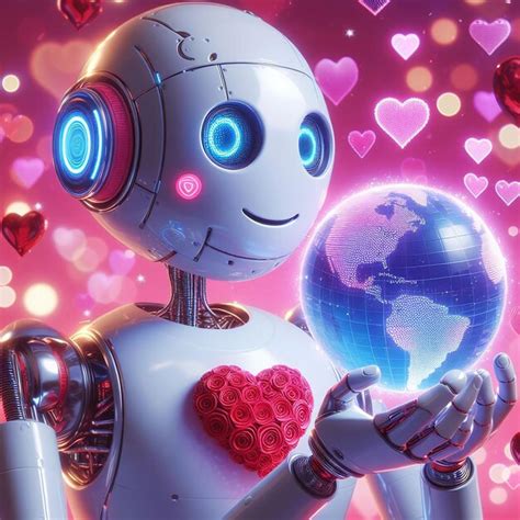 Premium Photo Cute Robot Valentines