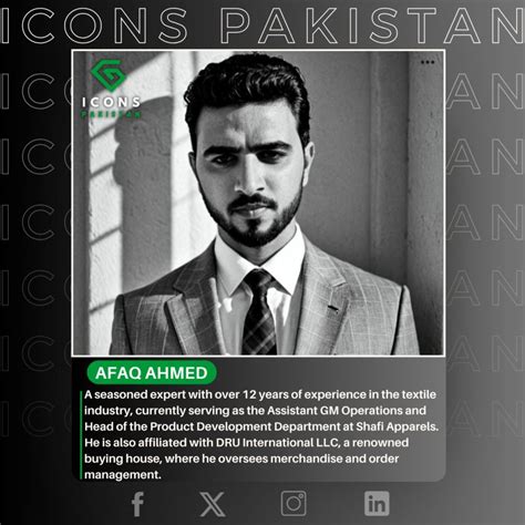 Meet Afaq Ahmed Head Of Product Development Department And Assistant Gm