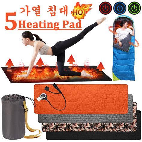 Usb 전원 절연 전기 난방 패드 야외 캠핑 매트리스 슬리핑 매트 내한성 겨울 Aliexpress