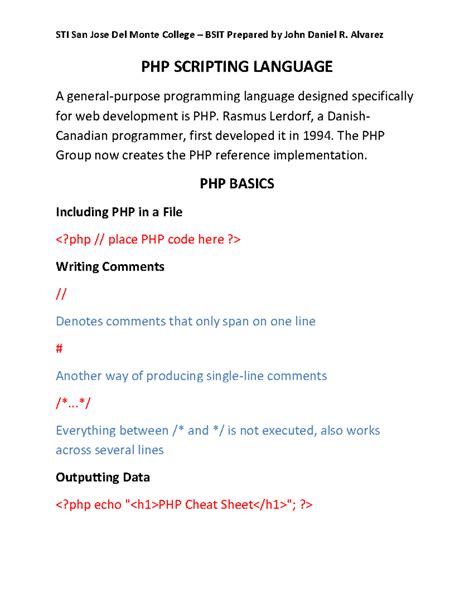 Php Scripting Language Php Scripting Language A General Purpose