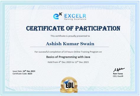Ashish Kumar Swain On Linkedin Excelr Programming Java