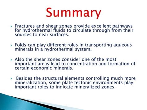 Mineralization Controlled By Tectonics And Structuresppt Geography