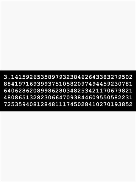 Pi Value Sticker For Sale By Rmworld Redbubble