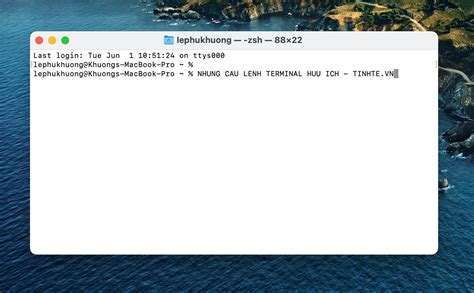 các lệnh terminal hữu Ích cho người dùng macos
