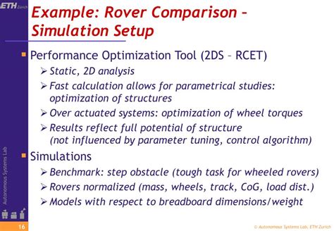 Ppt Evaluation And Optimization Of Rover Locomotion Performance Powerpoint Presentation Id
