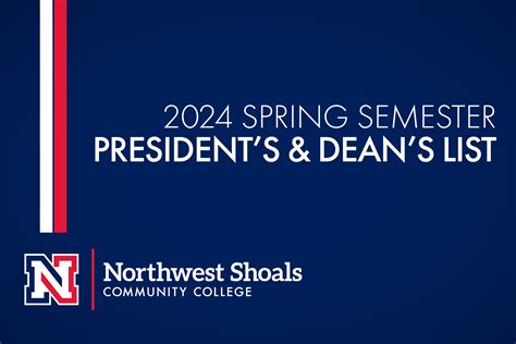 NWSCC 2024 Spring President's and Dean's List honorees