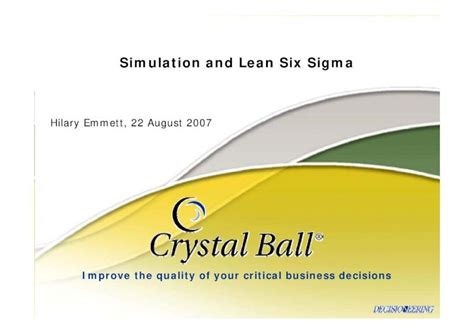 PDF Simulation And Lean Six Sigma PDF FileLEAN PHASES Monte Carlo