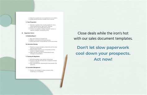 Sales Outline For Negotiation Strategy Template In PDF Word Google Docs Download Template Net